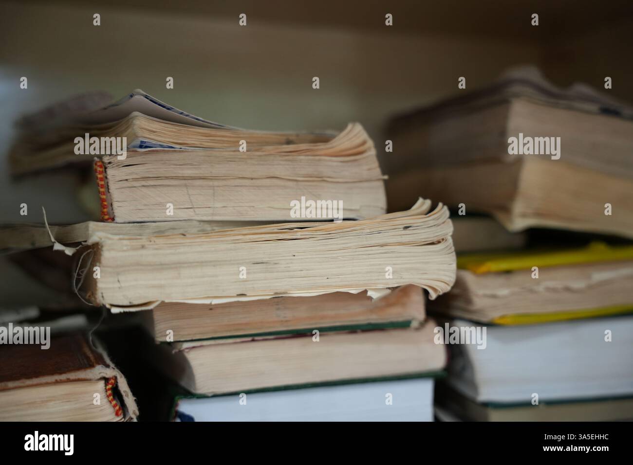 Misrata, Libya. 23rd Mar, 2025. The Holy Quran rests open inside one of ...