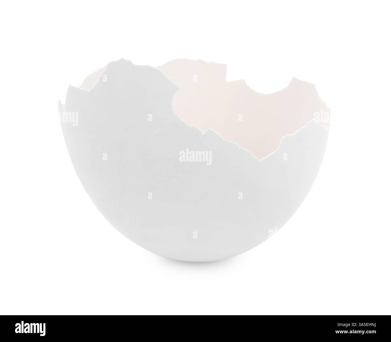 One piece of broken eggshell isolated on white Stock Photo - Alamy