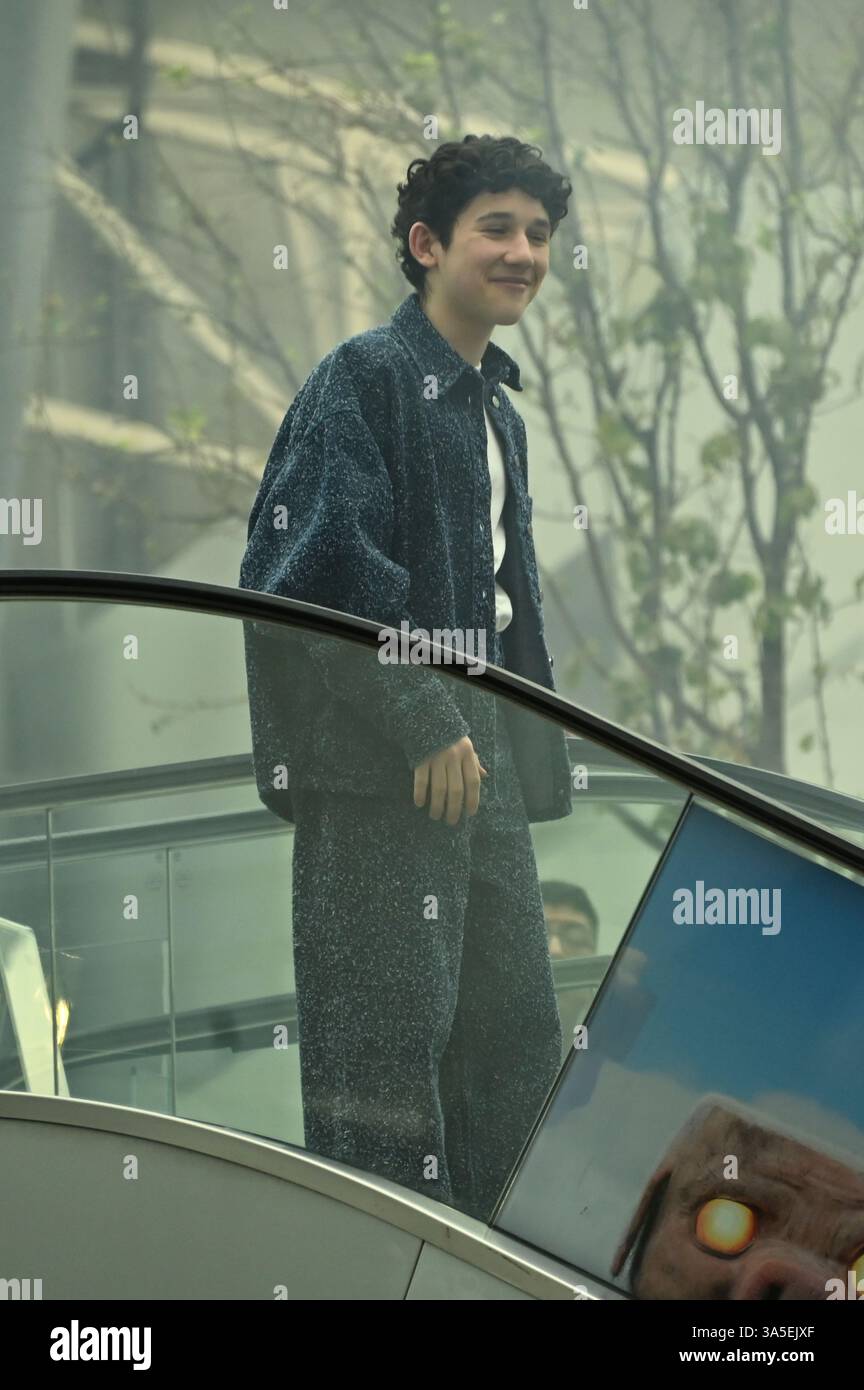 Actor Sebastian Eugene Hansen attends the red carpet of a Minecraft ...