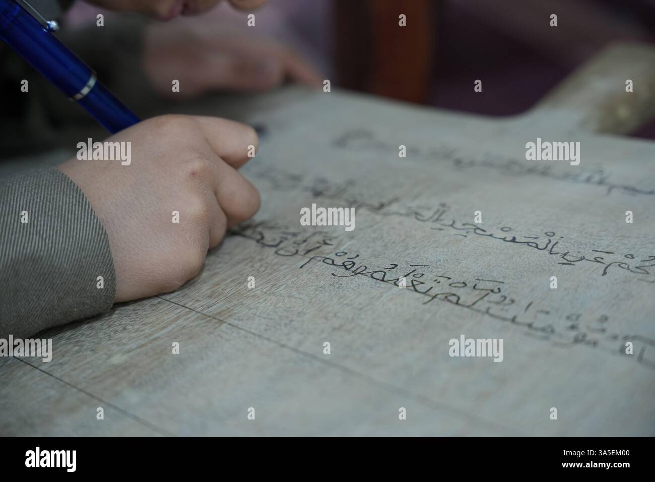 Misrata, Libya. 23rd Mar, 2025. A six-year-old student, one of the ...