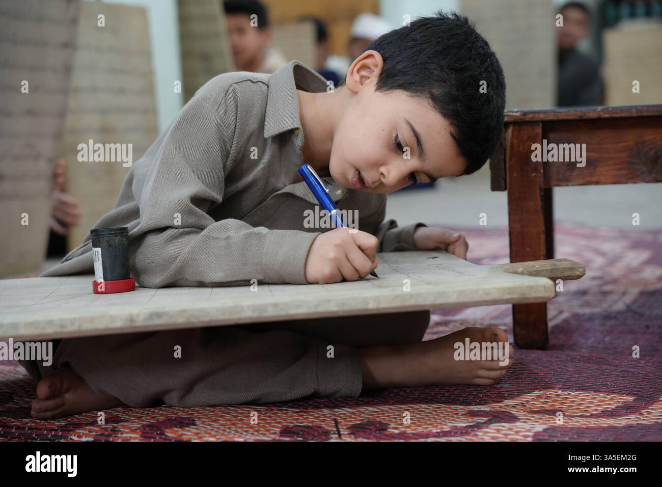 Misrata, Libya. 23rd Mar, 2025. A six-year-old student, one of the ...