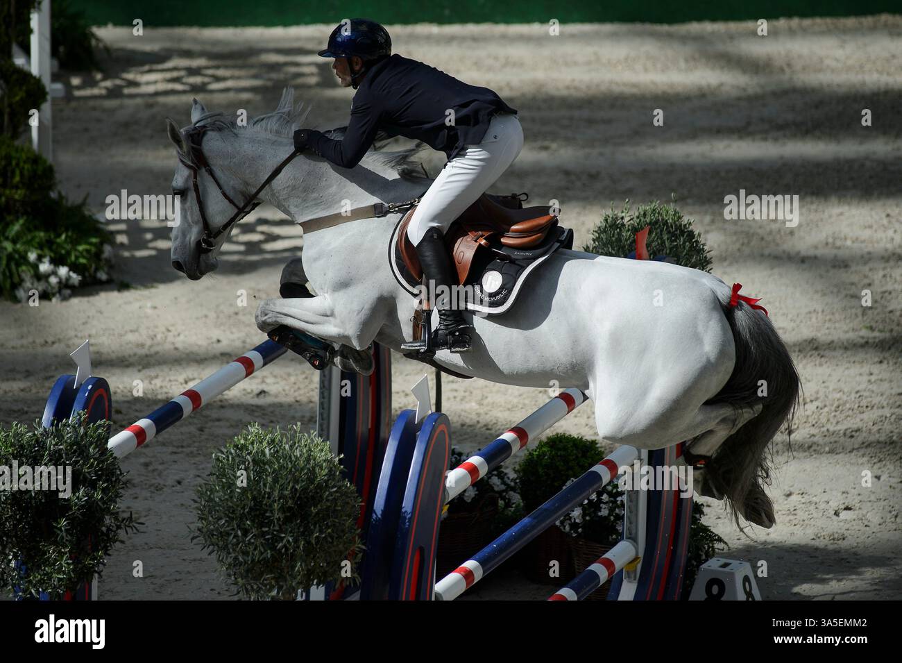 Paris, France. 22nd Mar, 2025. Gregory COTTARD (FRA) riding COCAINE DU ...
