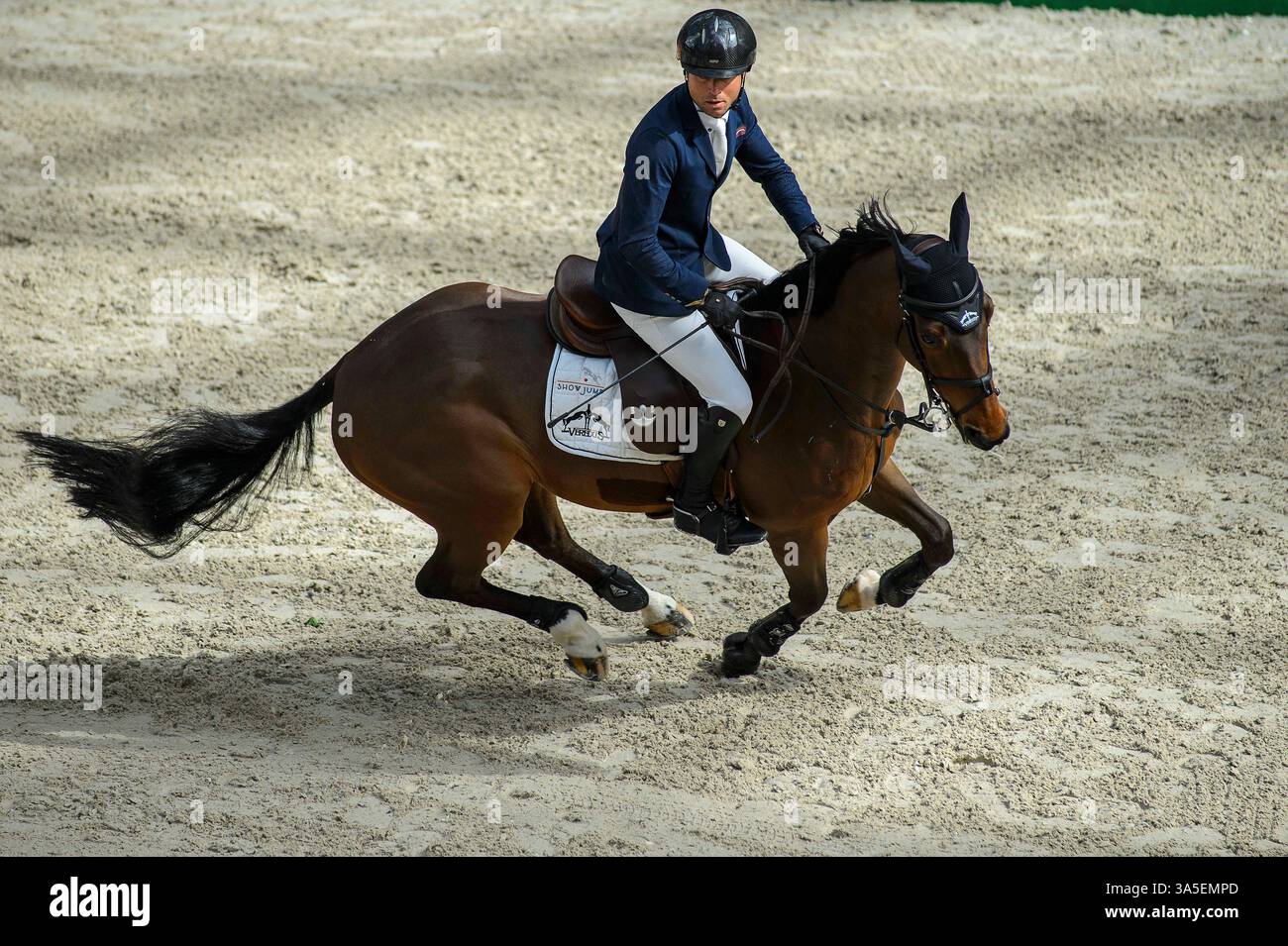 Edward LEVY (FRA) riding FOR MILLIONS DE PAO during the Saut Hermès ...