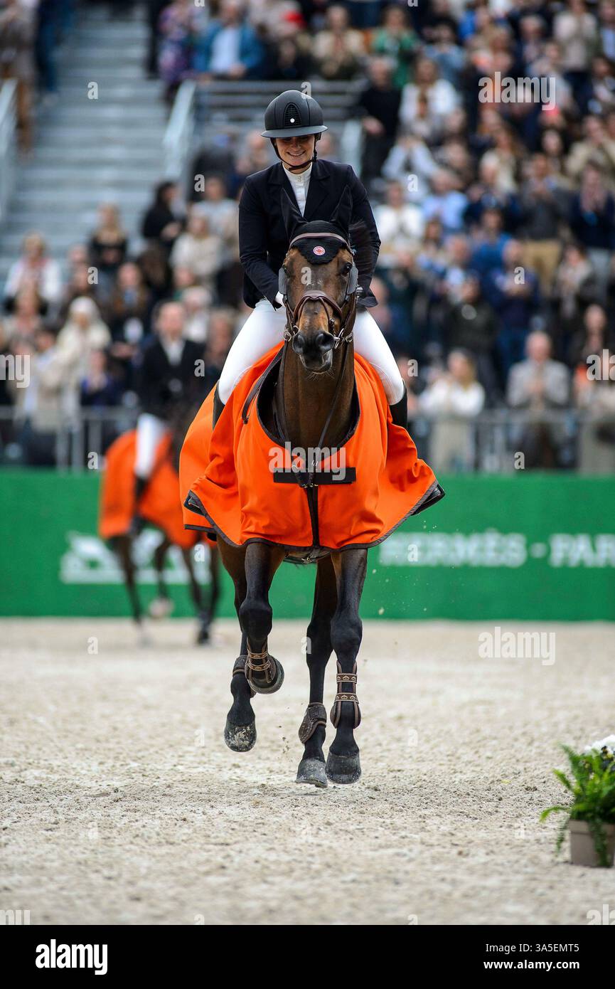 Paris, France. 22nd Mar, 2025. Jeanne SADRAN riding Dexter de Kerglenn ...