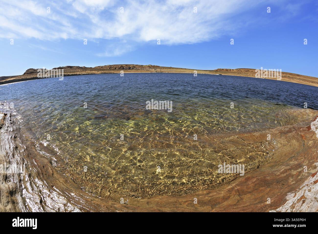 Flood of the artificial lake Powell photographed Fisheye lens ...