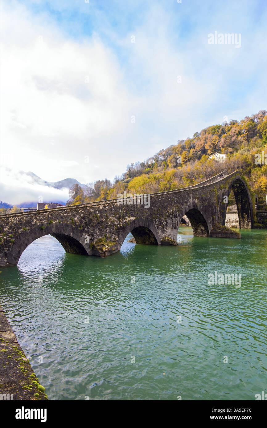 Italy, province of Tuscany. The Bridge of Mary Magdalene in Borgo a ...