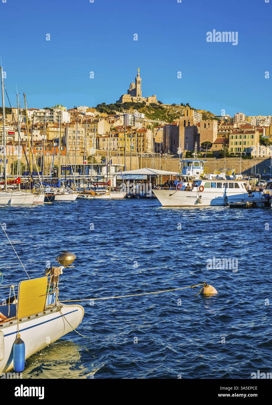 The water area of the Old Port - yachts, speedboats and fishing boats ...