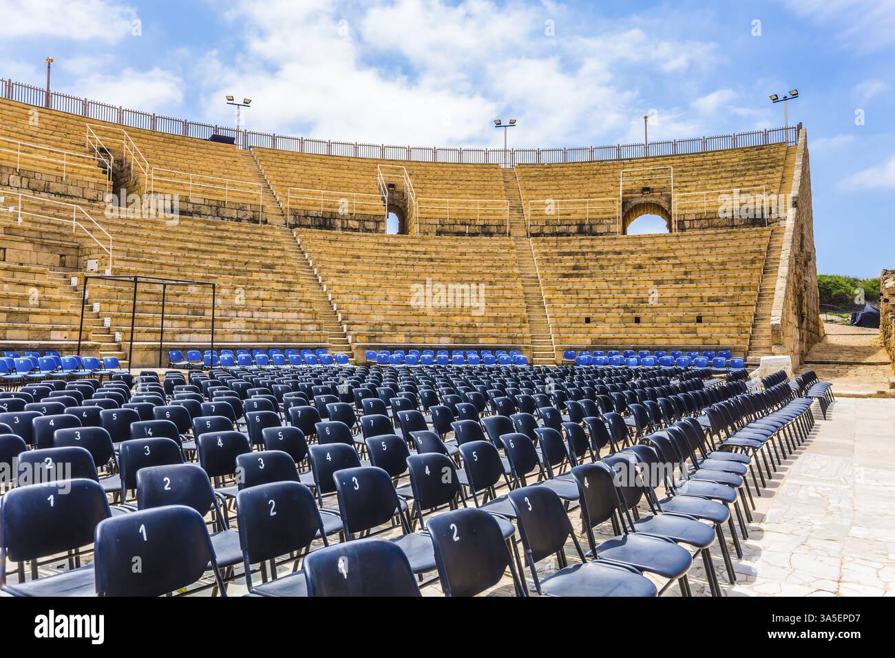 The oldest Roman amphitheater in Israel, built at Tsar Herod and ...