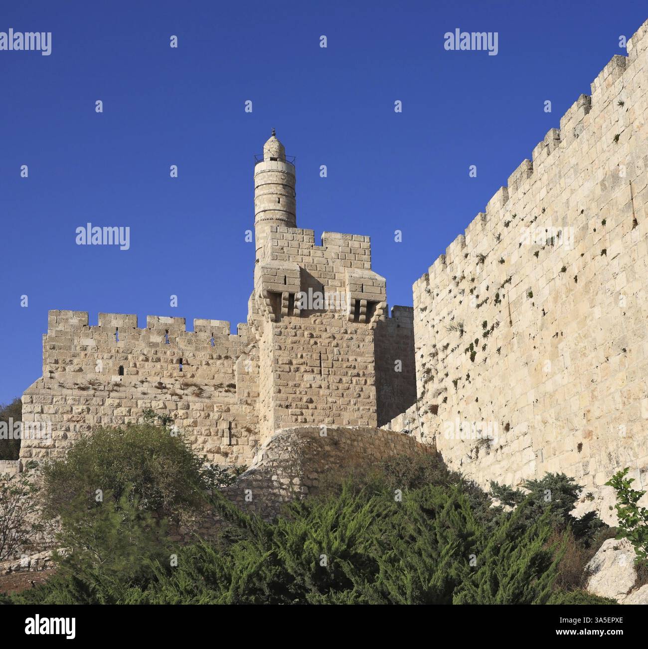 The Tower of David and ancient walls of the eternal Jerusalem ...