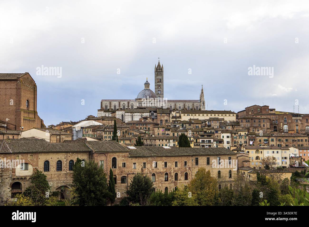 The medieval center of Siena is a UNESCO World Heritage Site. The ...