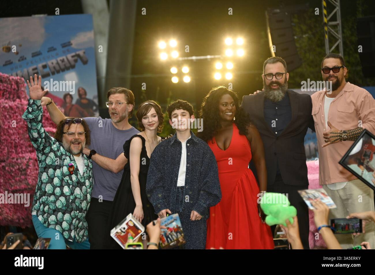 (L-R) Jack Black, Torfi Frans Olafsson, Emma Myers, Sebastian Eugene ...