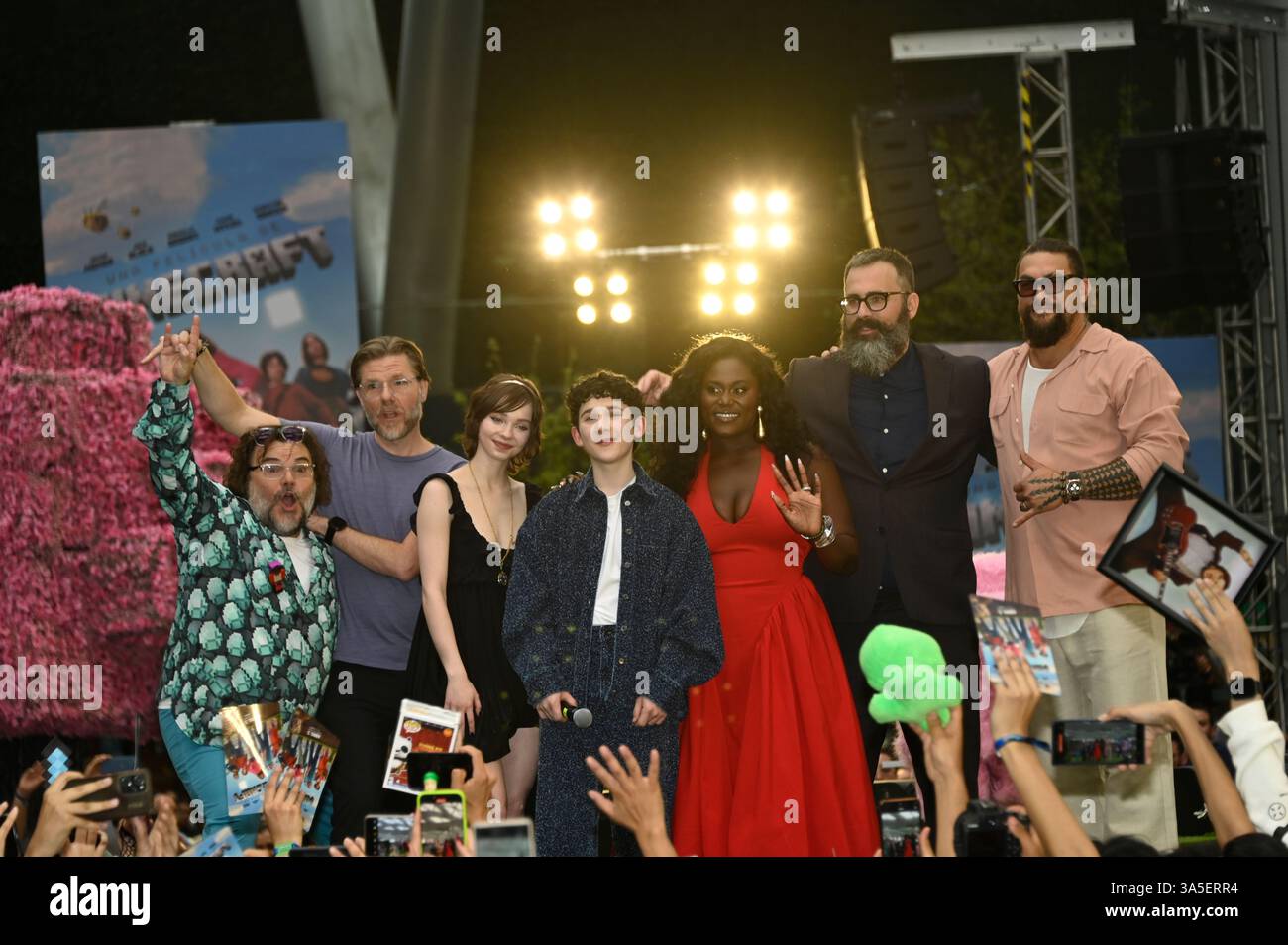 (L-R) Jack Black, Torfi Frans Olafsson, Emma Myers, Sebastian Eugene ...