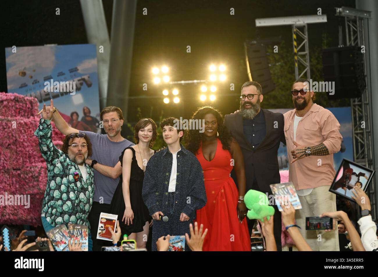 (L-R) Jack Black, Torfi Frans Olafsson, Emma Myers, Sebastian Eugene ...