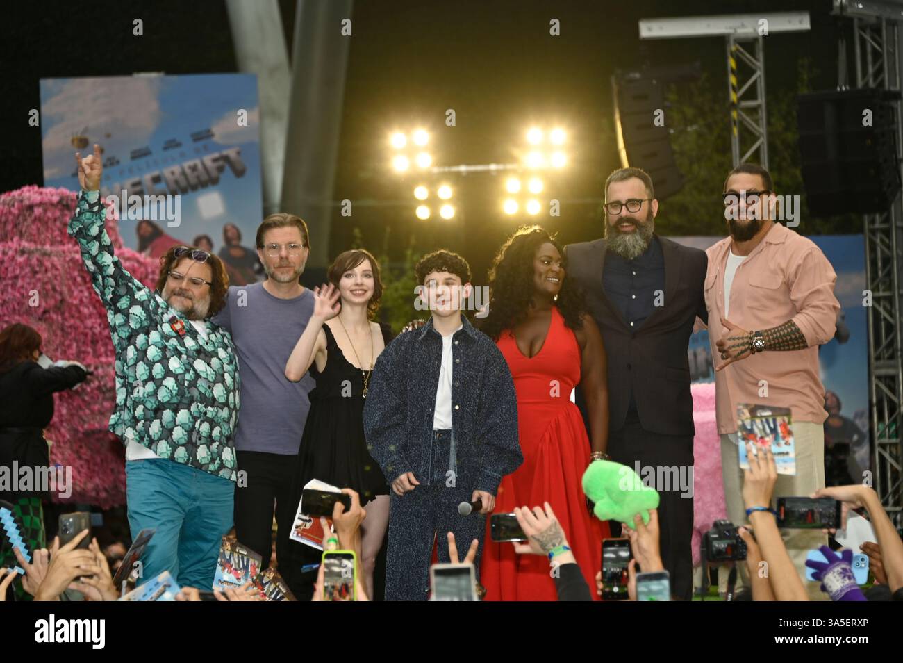 (L-R) Jack Black, Torfi Frans Olafsson, Emma Myers, Sebastian Eugene ...