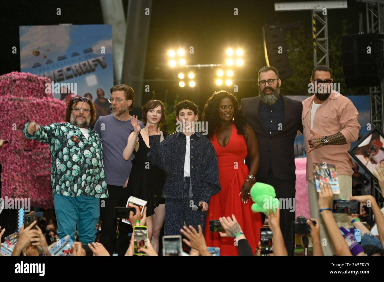(L-R) Jack Black, Torfi Frans Olafsson, Emma Myers, Sebastian Eugene ...