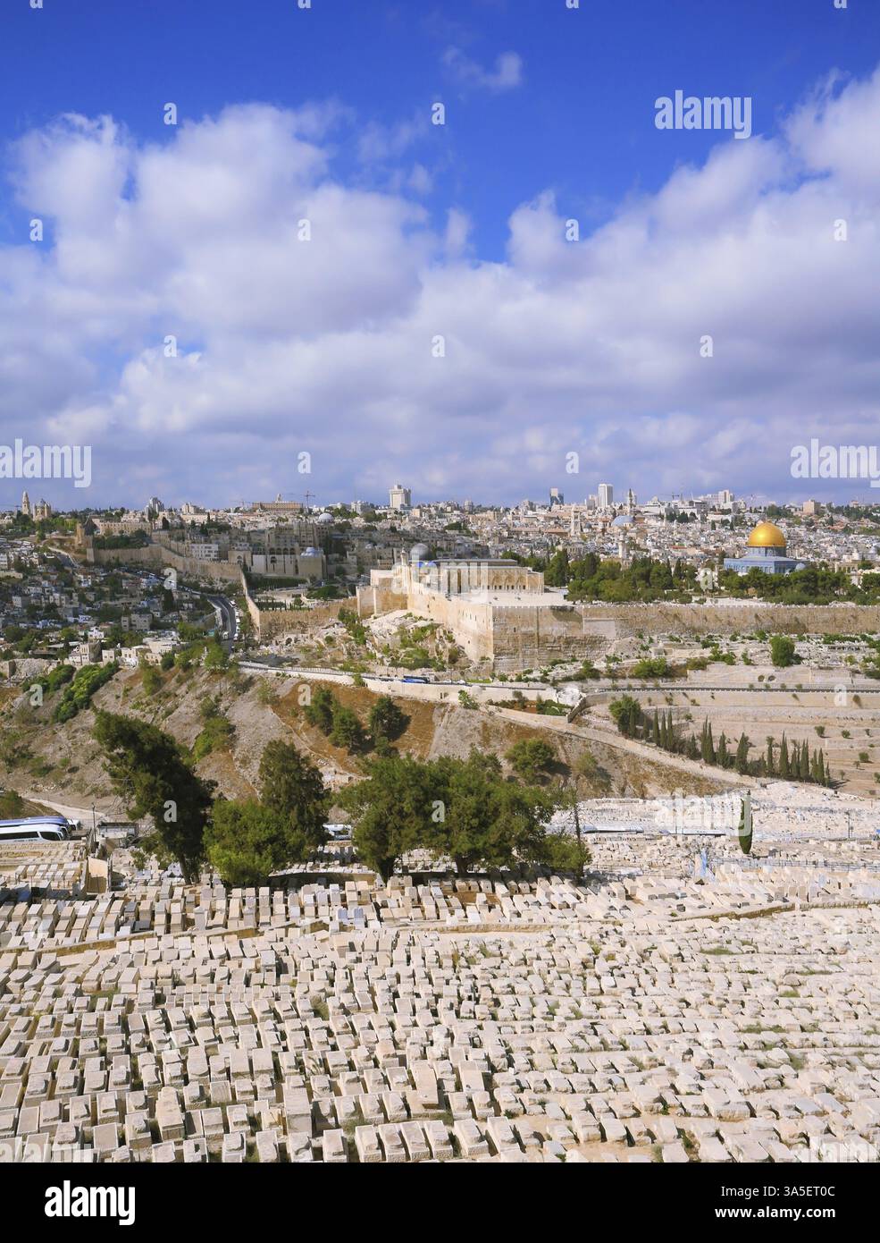 The ancient Jewish cemetery on the Mount of Olives. Ancient Jerusalem ...