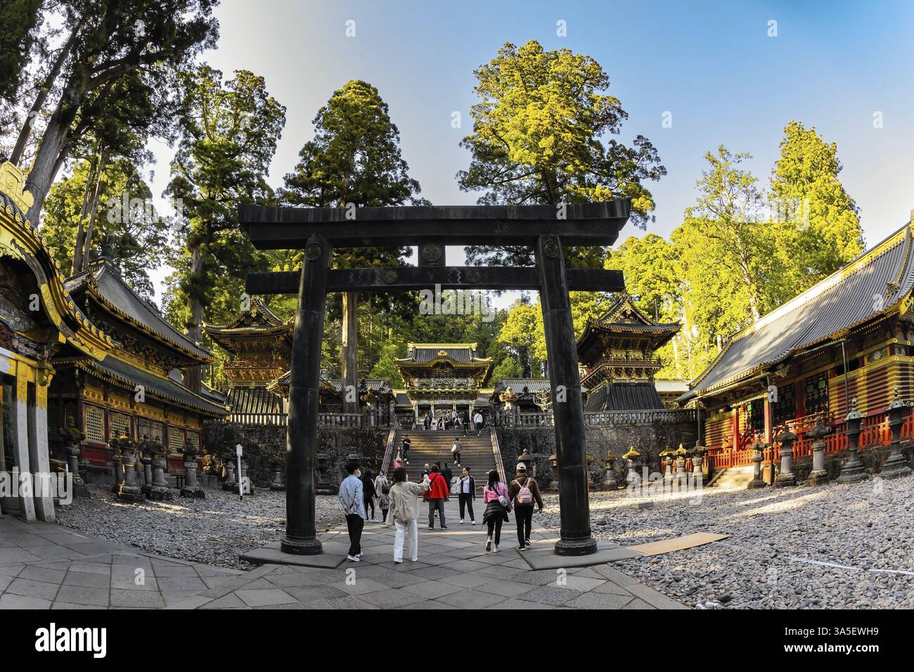 NIKKO, JAPAN, APRIL 22, 2023: The torii gate is the entrance to the ...
