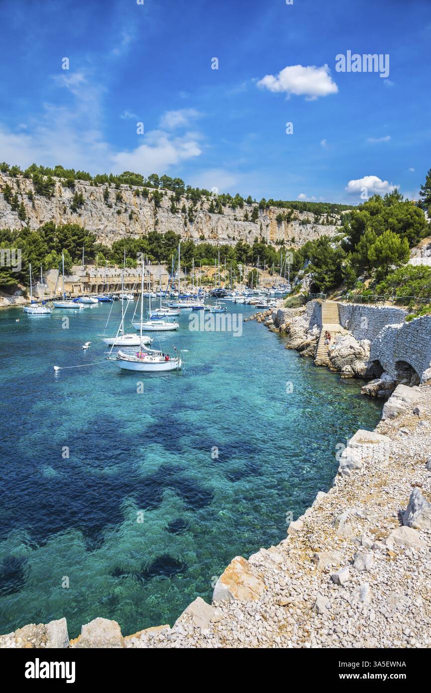 National Park Calanques on the Mediterranean coast. The picturesque ...