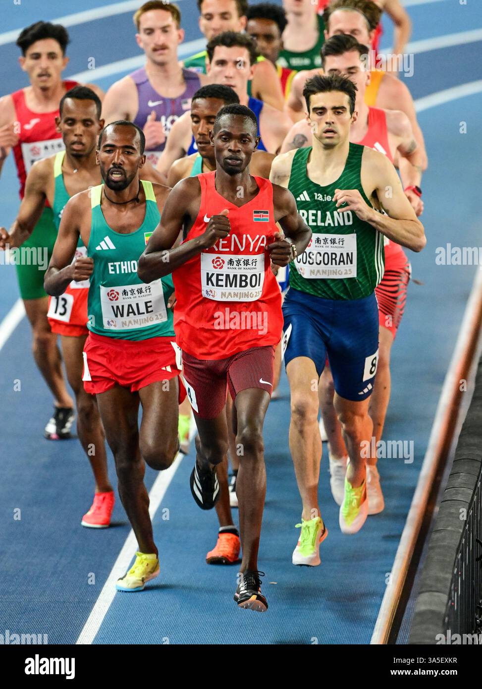 Cornelius Kemboi of Kenya competing in the 3000m men final at the World ...