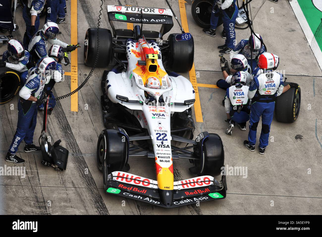 Shanghai, China. 23rd Mar, 2025. Yuki Tsunoda (JPN) Racing Bulls VCARB ...