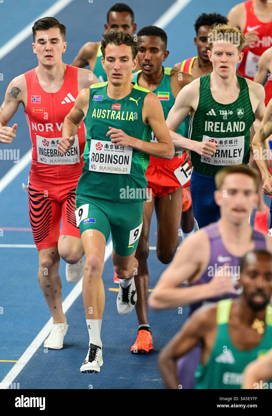 Ky Robinson of Australia competing in the 3000m men final at the World ...