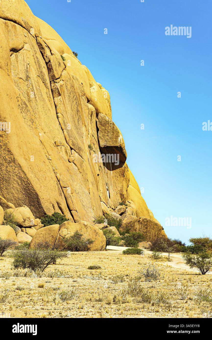 Africa. Namibia. Spitzkoppe is a small picturesque rock massif in Namibia. Huge rounded boulders ...