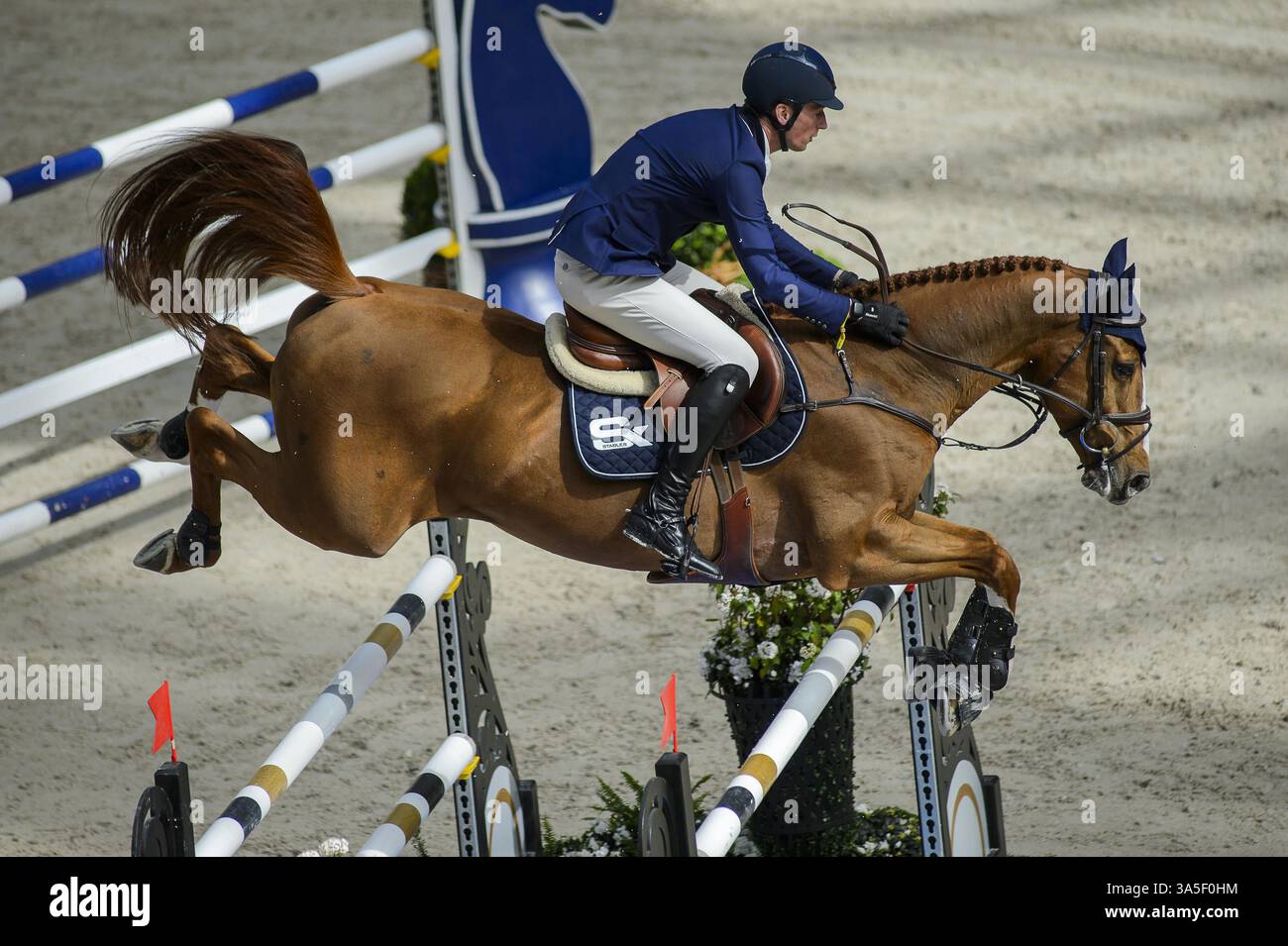 Daniel DEUSSER (GER) riding BINGO STE HERMELLE during the Saut Hermes ...