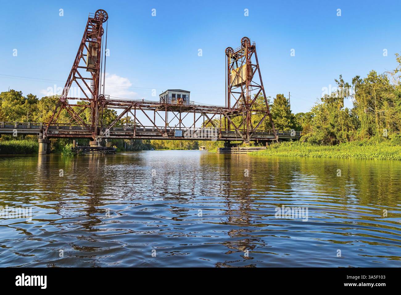 Old Bridge. Swamps of Louisiana. Rich wildlife in the New Orleans area ...