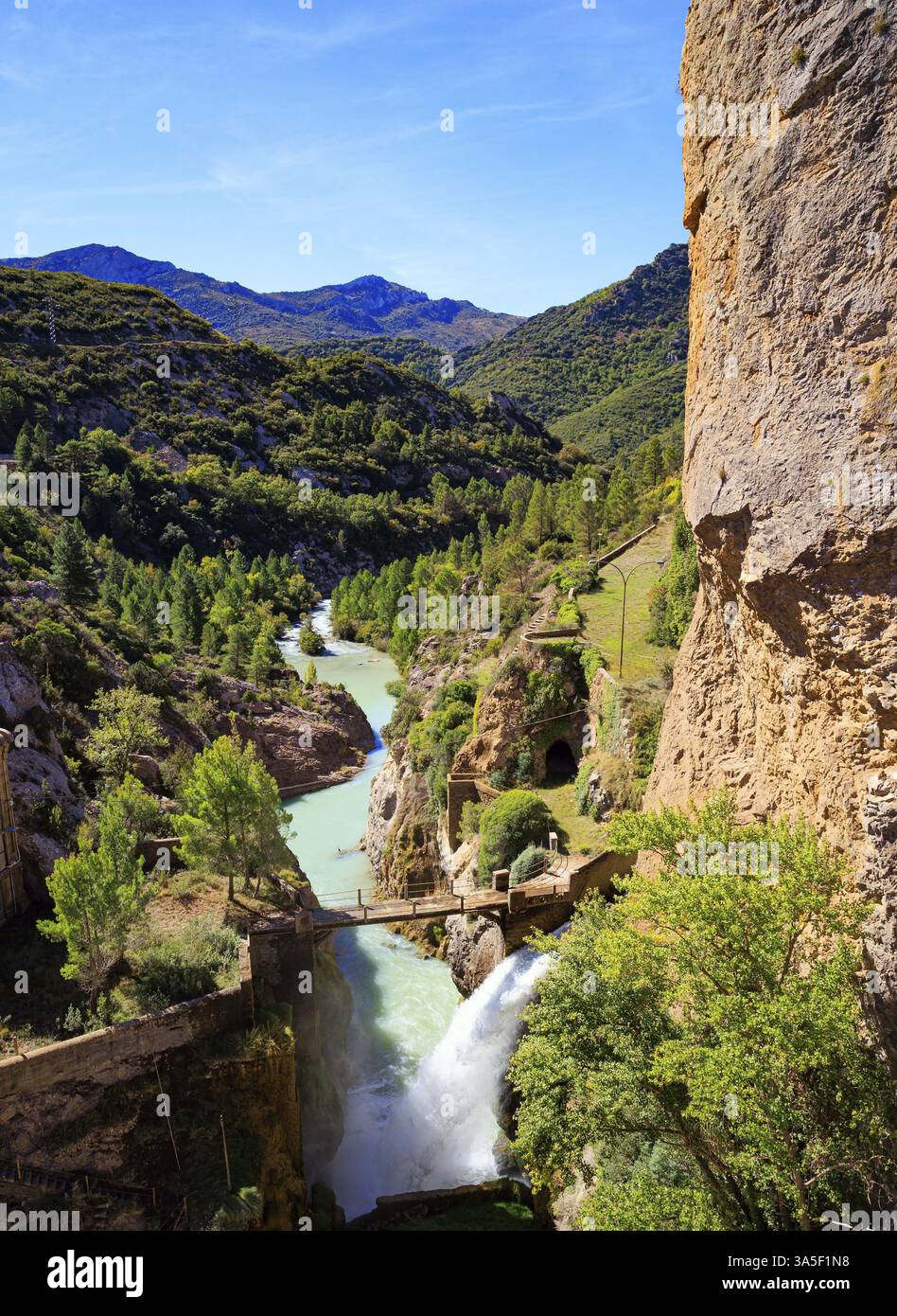 Stormy waterfall among cliffs hi-res stock photography and images - Alamy