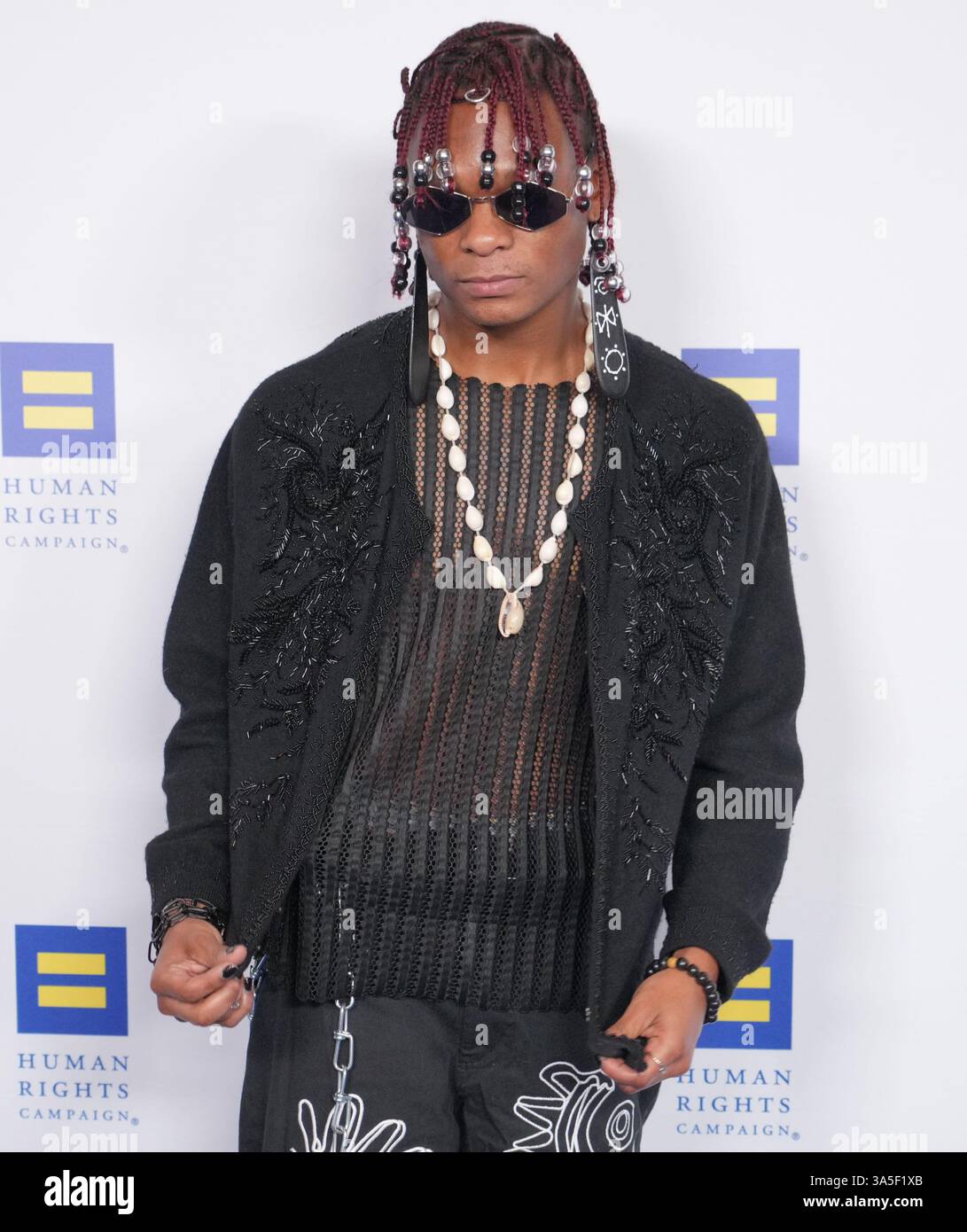 Dreamer Isioma arrives at the Human Rights Campaign's 2025 Los Angeles ...