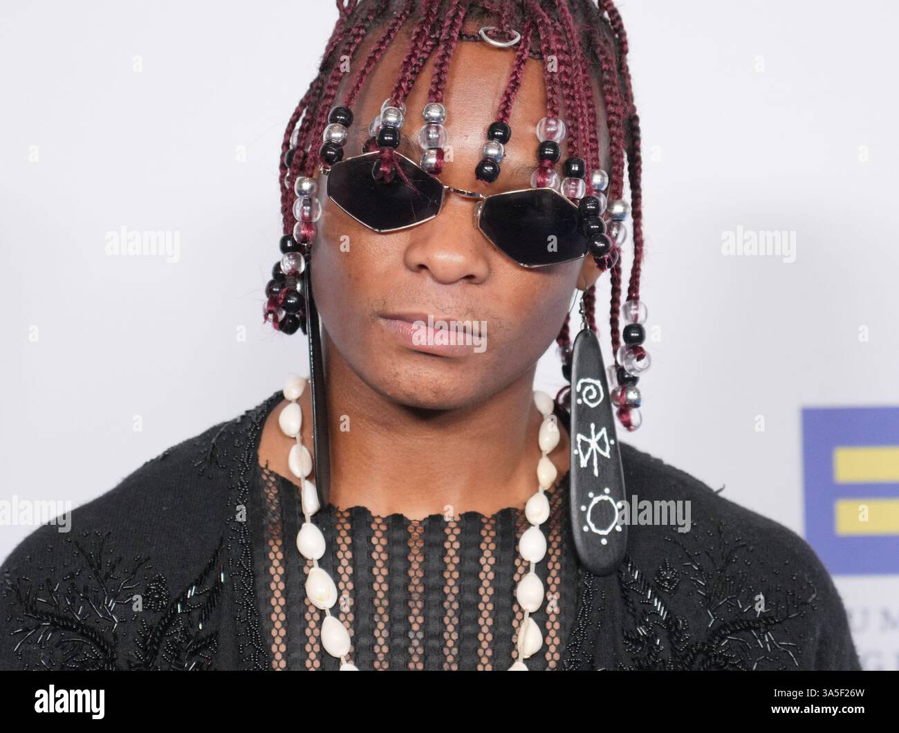 Dreamer Isioma arrives at the Human Rights Campaign's 2025 Los Angeles ...