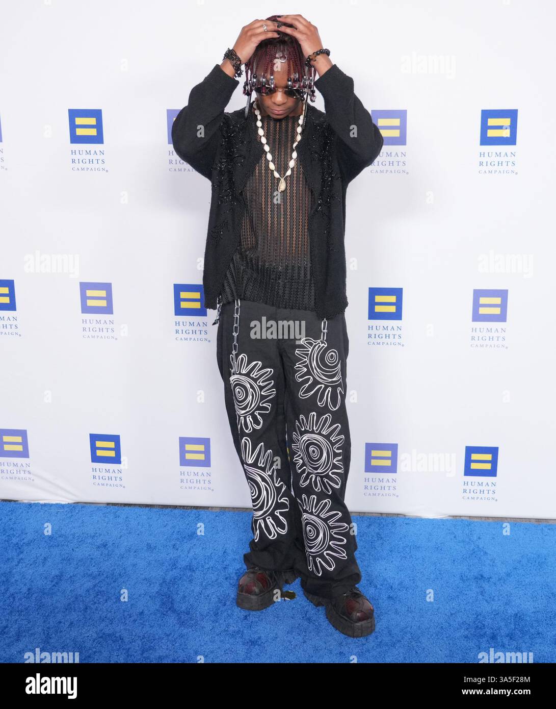 Dreamer Isioma arrives at the Human Rights Campaign's 2025 Los Angeles ...