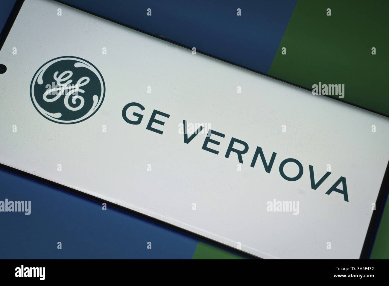 GE Vernova logo displayed on a smartphone screen Stock Photo - Alamy