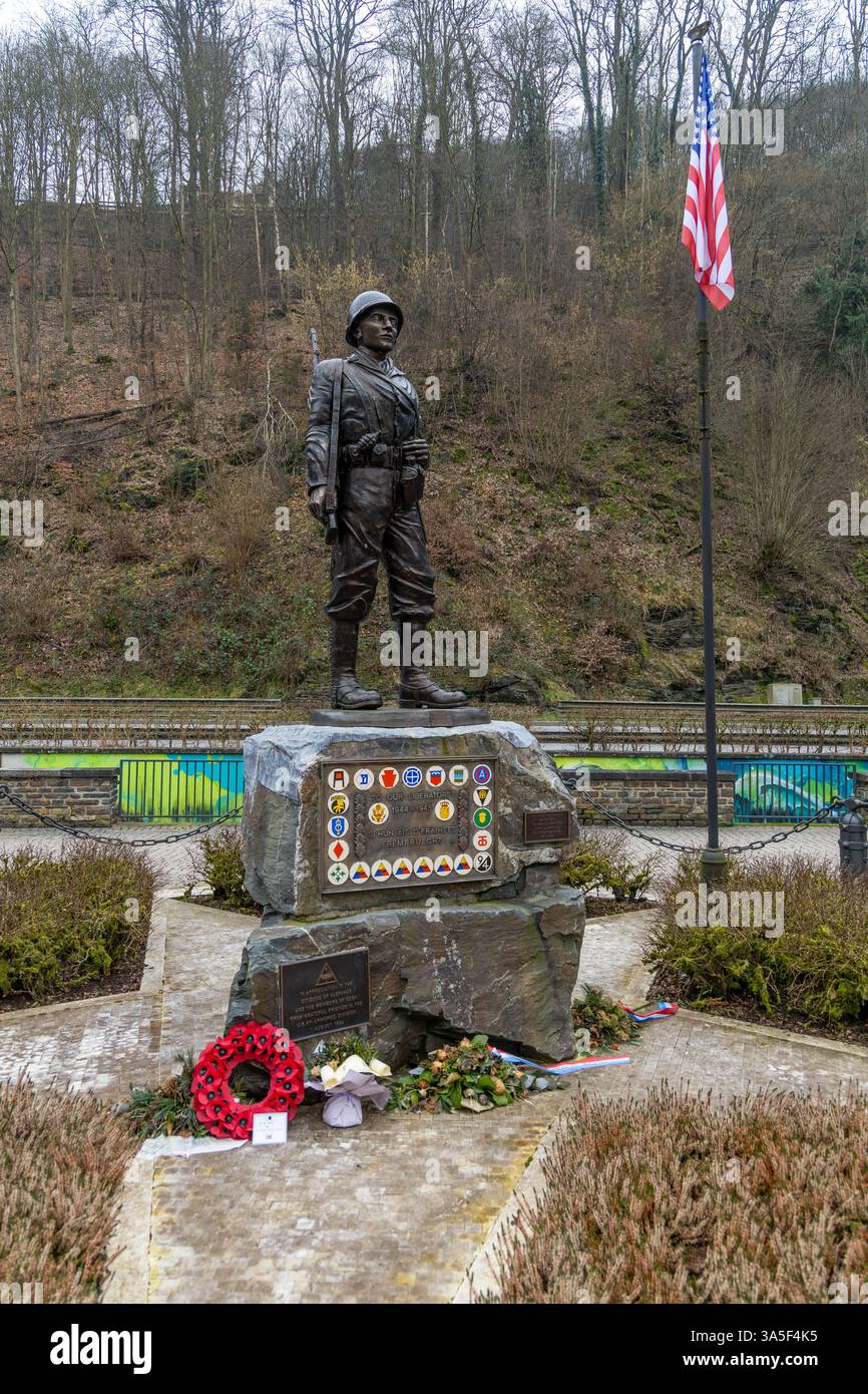 Statue for our liberators Clervaux Luxembourg. GI Memorial Clervaux ...