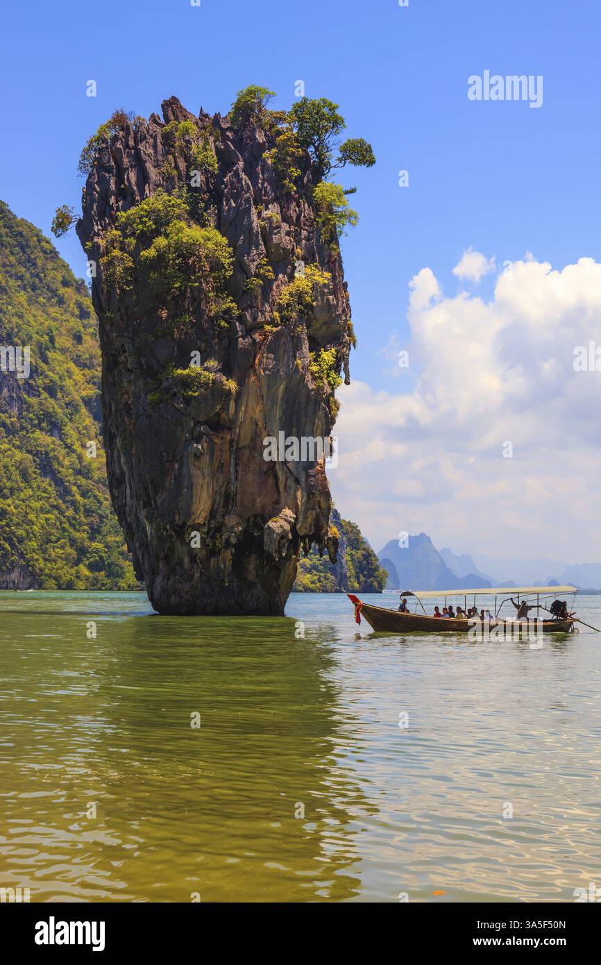 Fine rest in Thailand by native boats. James Bond's island in the form ...