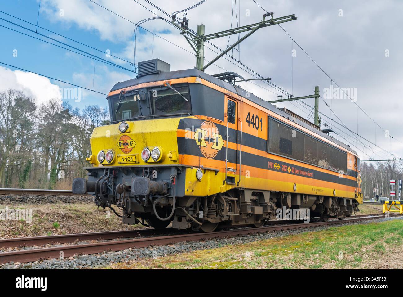 OLDENZAAL, NETHERLANDS - MARCH 15, 2025: electric locomotive of RRF ...