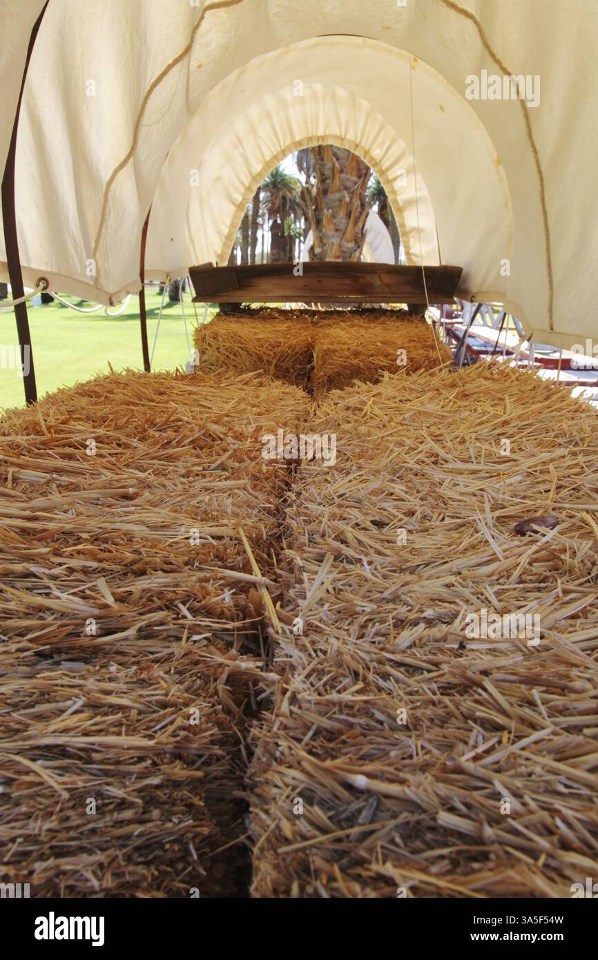 Museum open-air. of an ancient vehicle of the first settlers ...