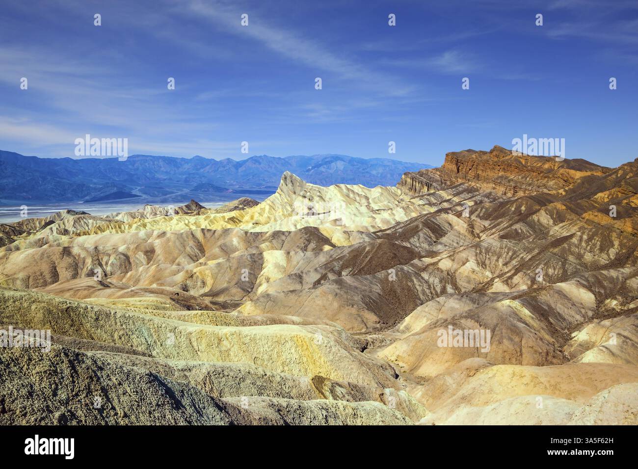 Magnificent erosion landscape of various shades. Zabriskie Point is ...