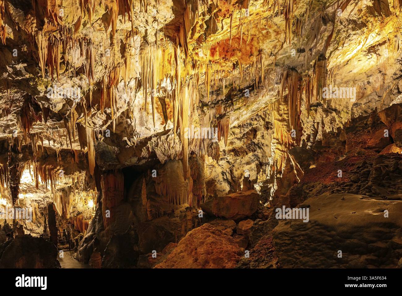 Magical places in Slovenia. Postojna Cave. Fantastically lit ...