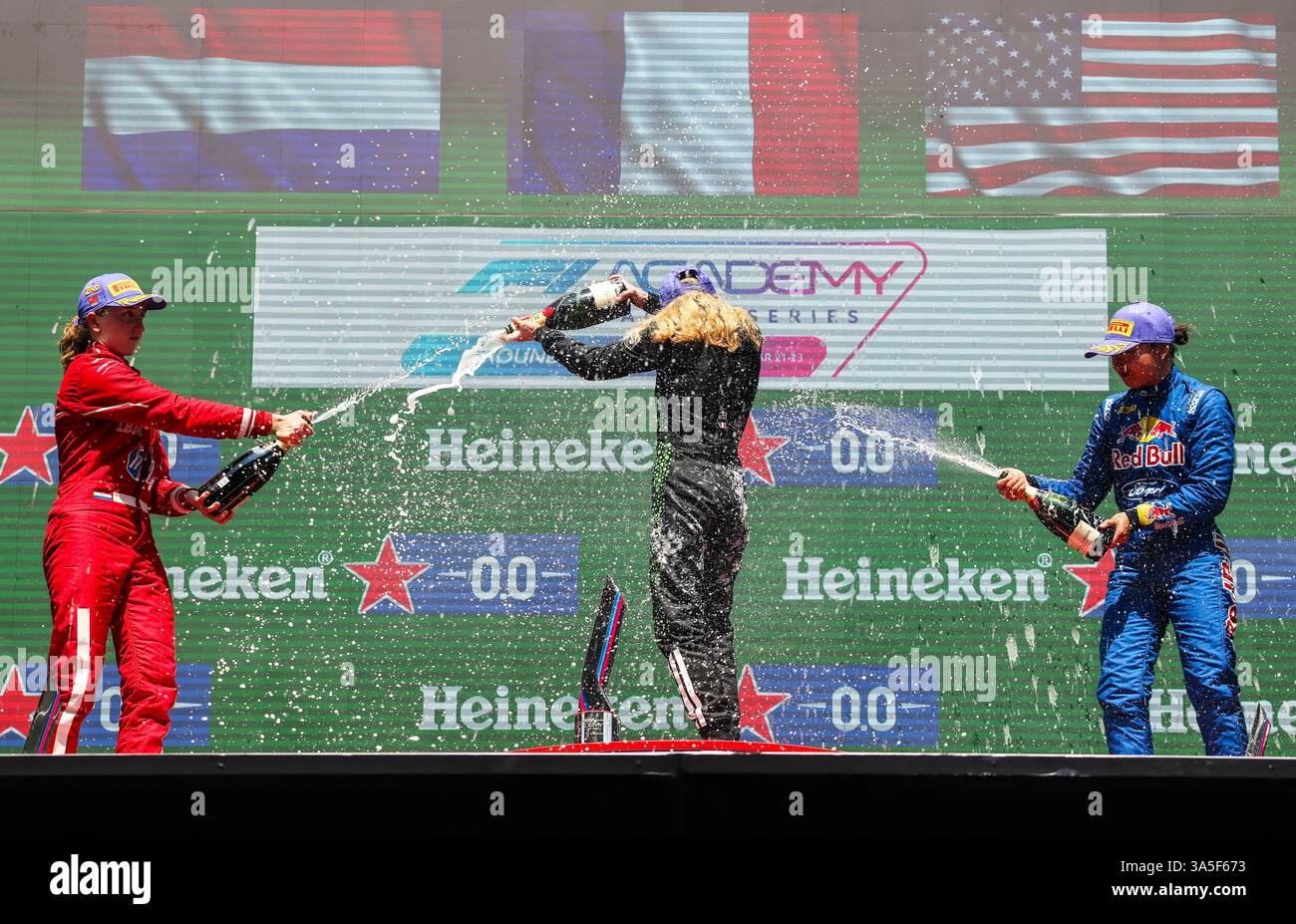 Doriane Pin winner, F1 Academy Feature Race podium during the FORMULA 1 ...