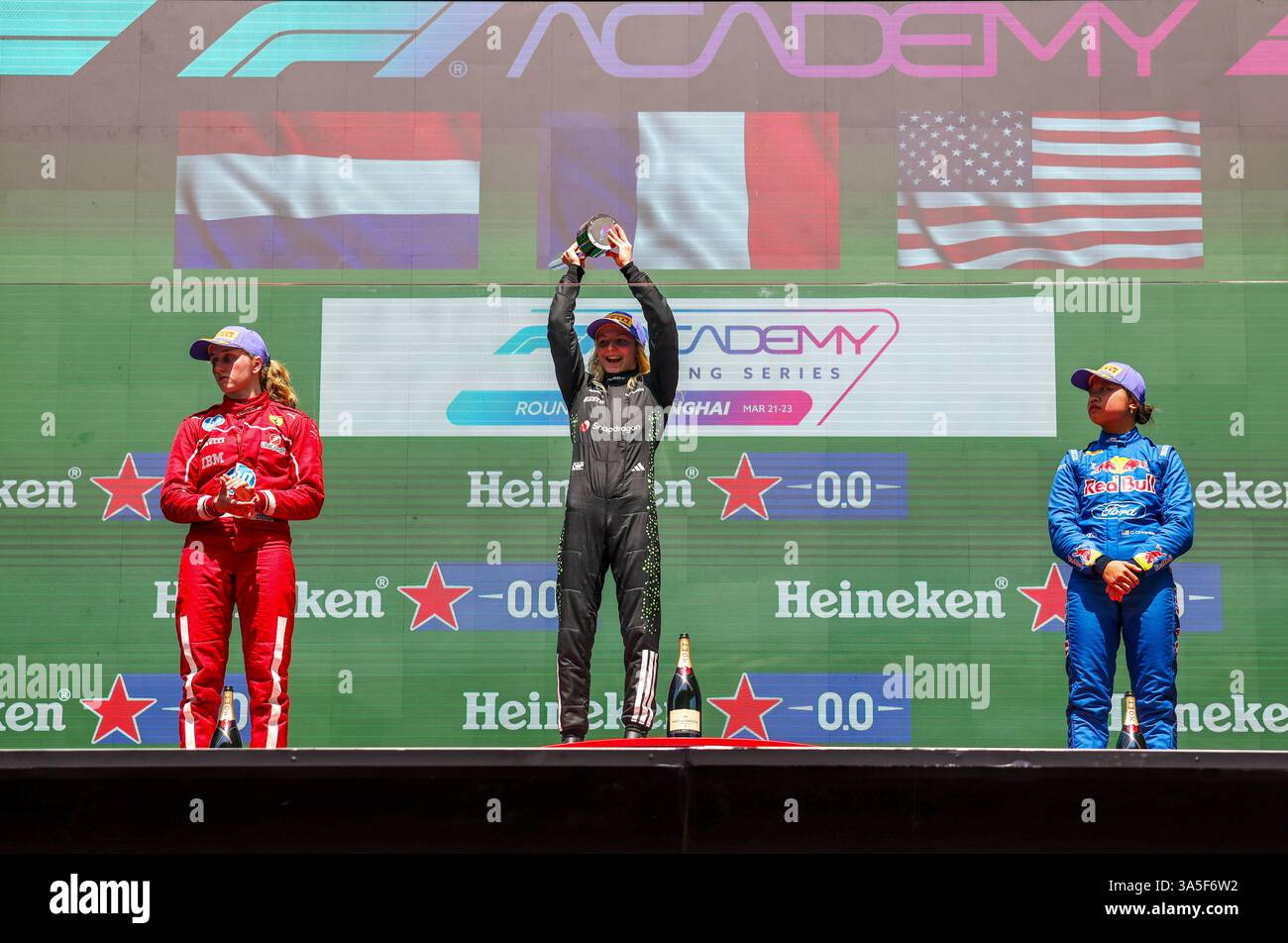 Doriane Pin winner, F1 Academy Feature Race podium during the FORMULA 1 ...
