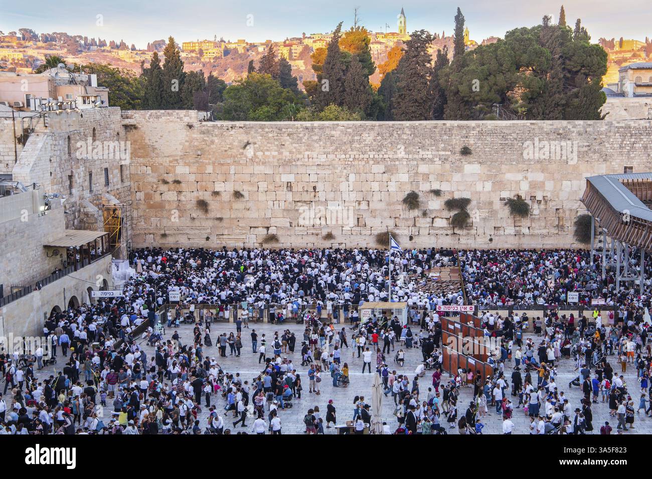 Sunrise. The blessing of the Cohenim. Ceremony at the Western slope of ...