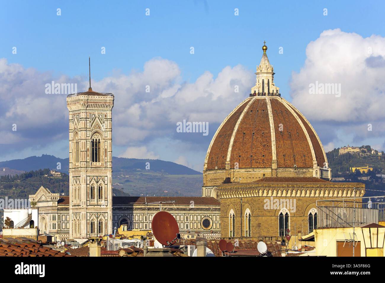 Magnificent Renaissance architecture. The roofs of the great city ...