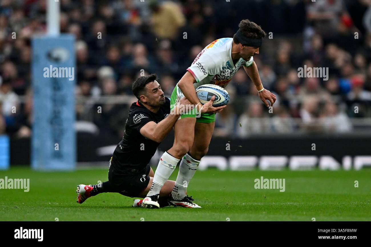 Tottenham, United Kingdom. 22nd Mar, 2025. Premiership Rugby. Saracens ...
