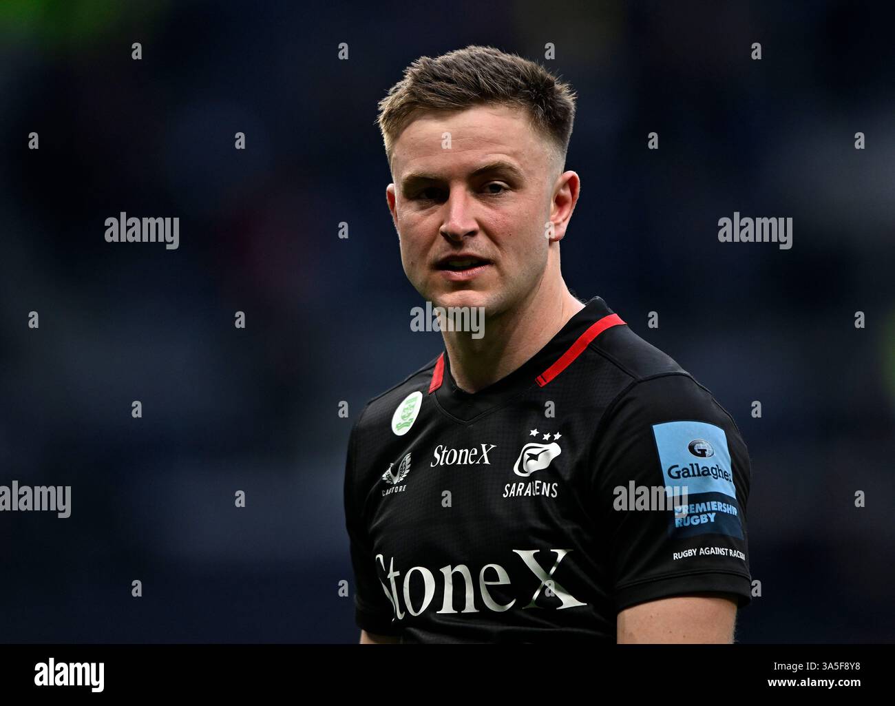 Tottenham. United Kingdom. 22 March 2025. Premiership Rugby. Saracens V ...