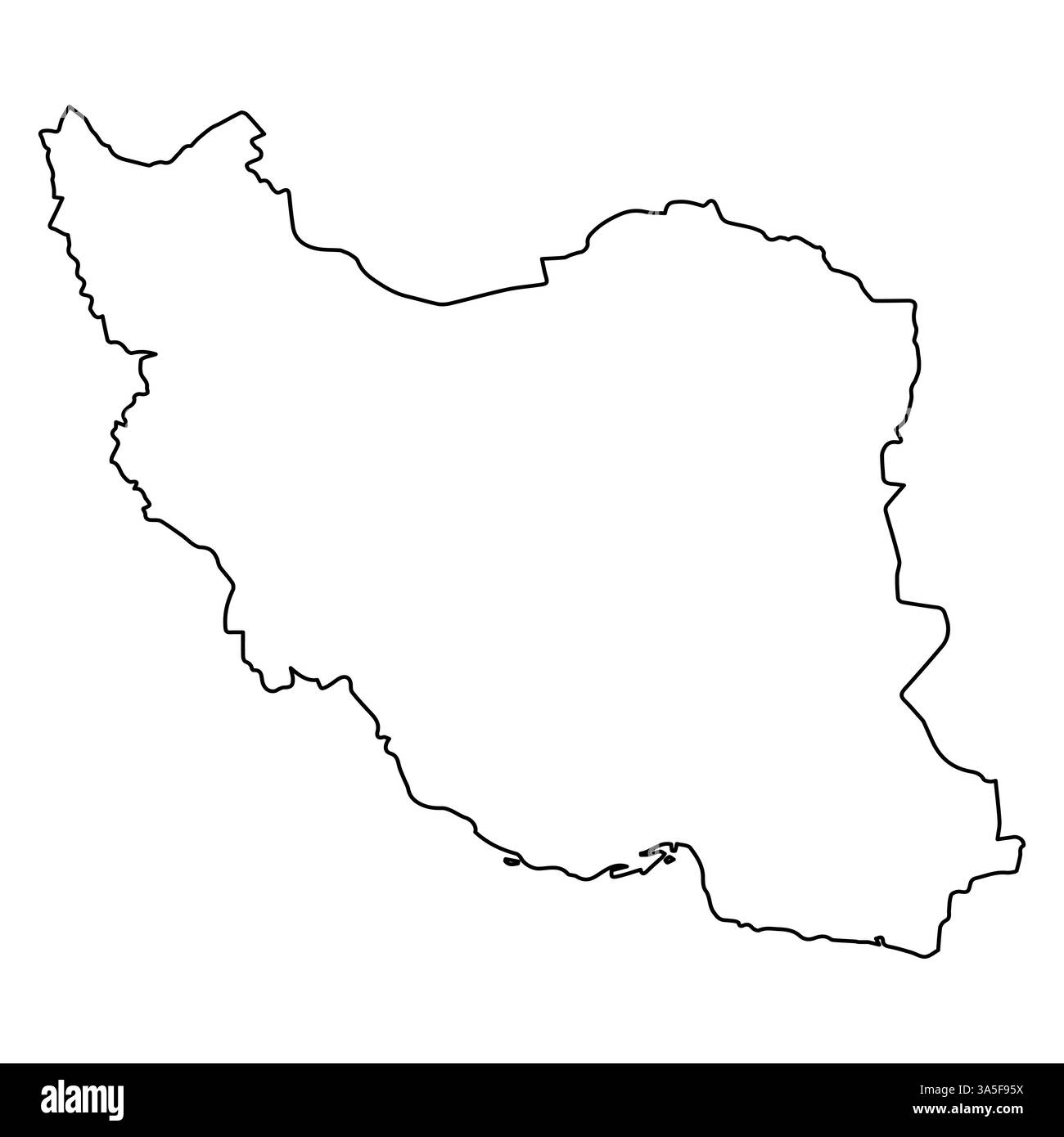 Outline map Iran borders Map Iran for Educational Infographic Use Stock ...