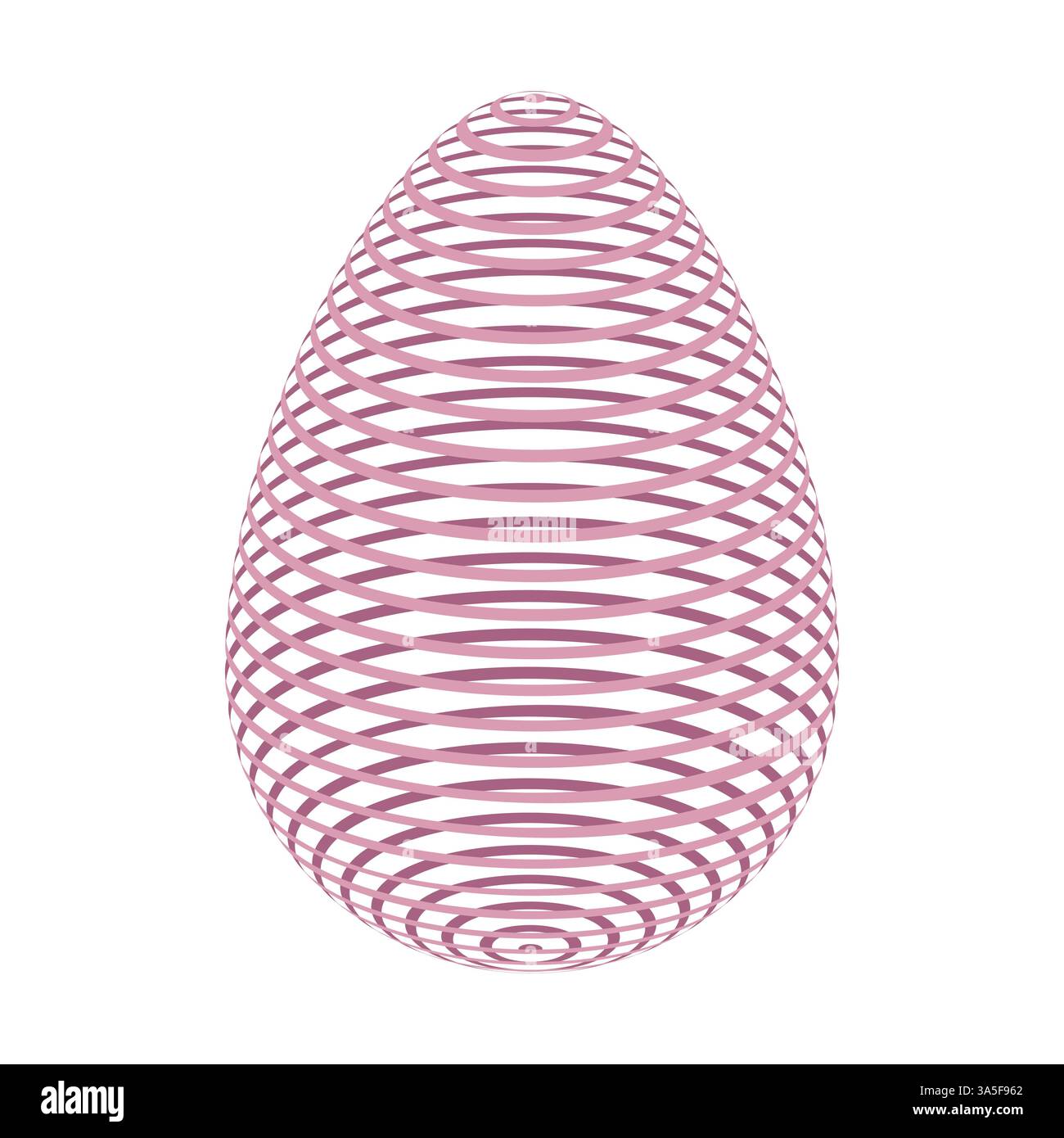 Pink Egg Sphere 3D egg form made concentric pink spirals Stock Vector ...