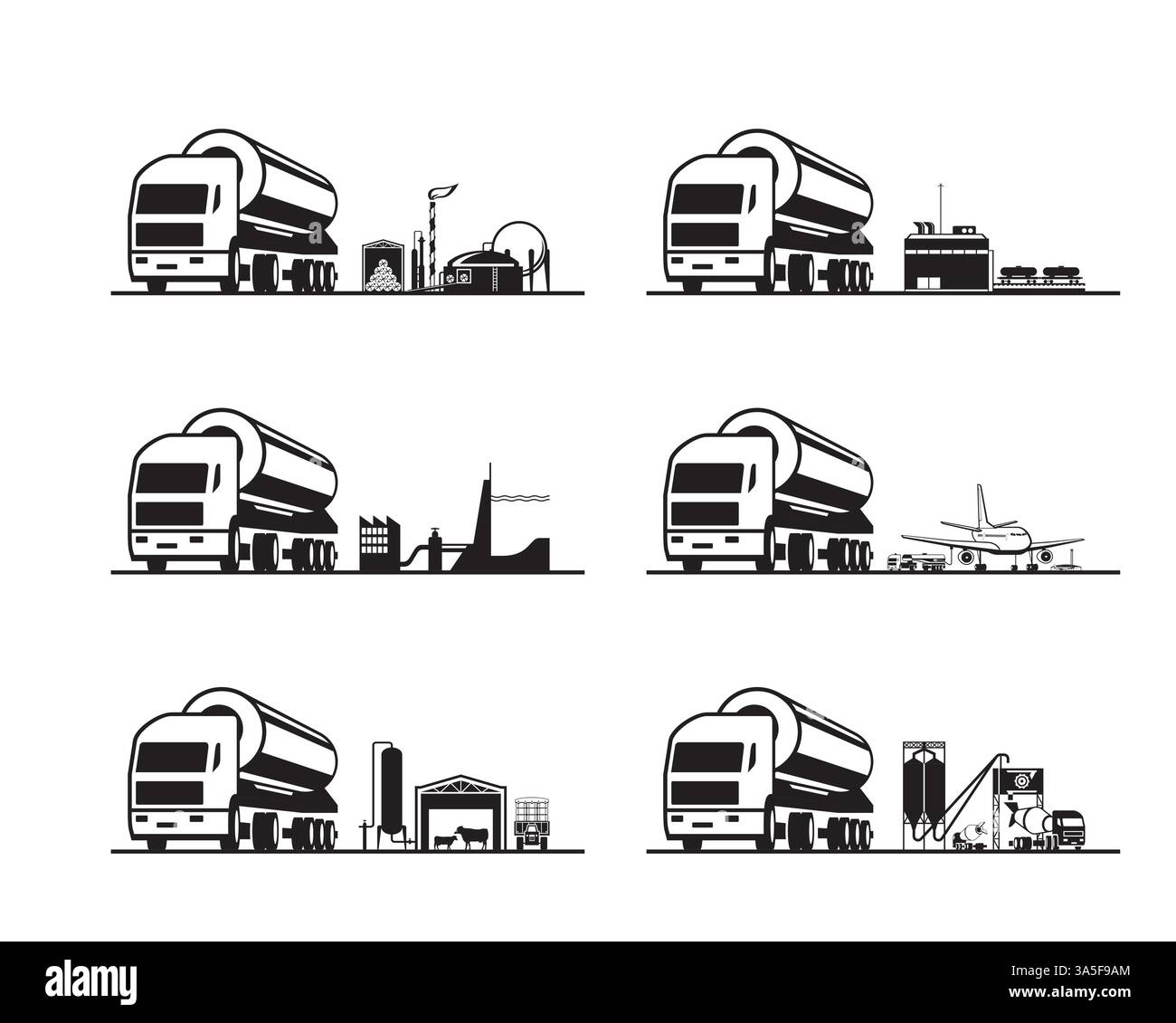 Road milk tanker Stock Vector Images - Alamy