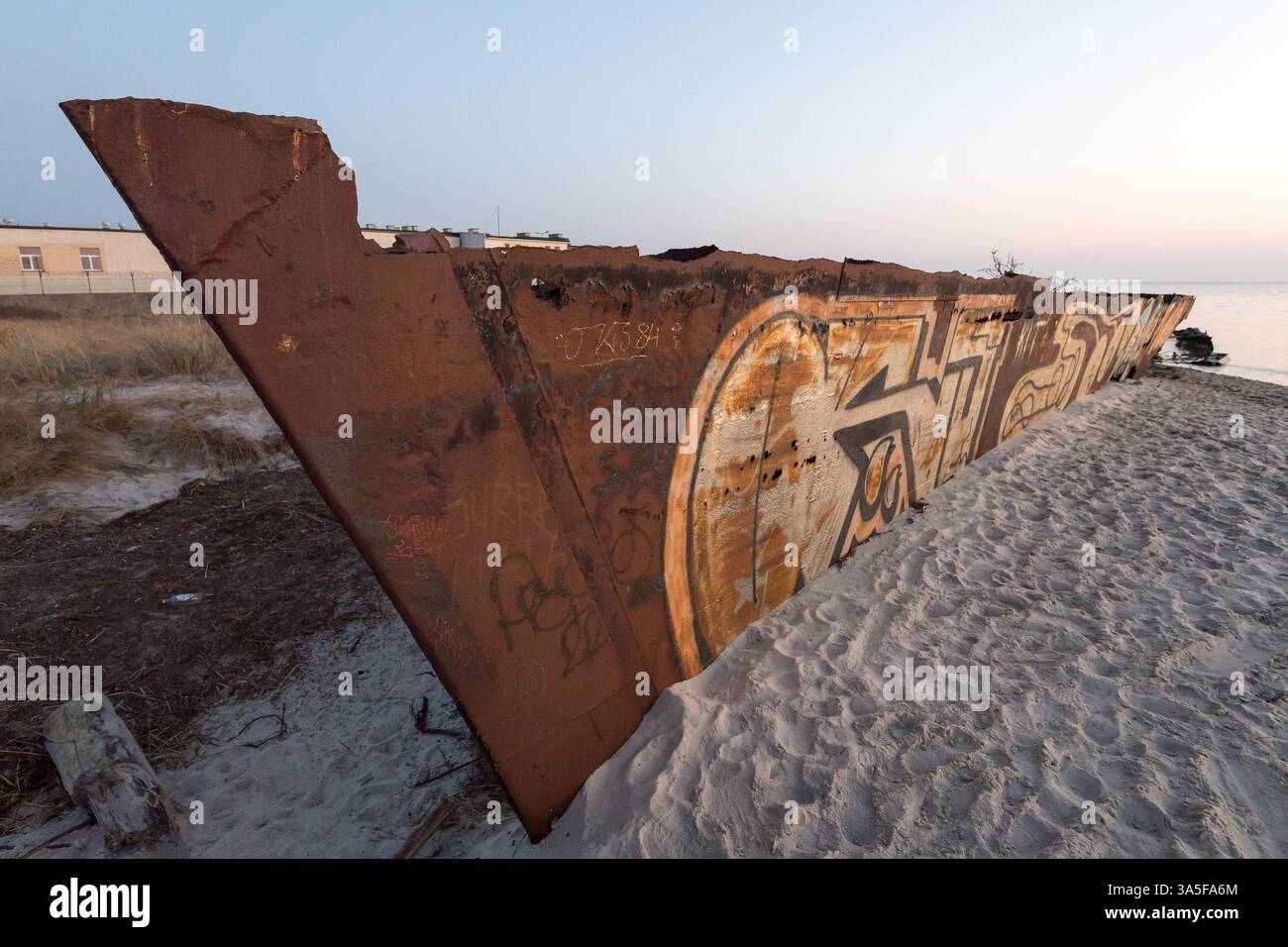 Scrapped ORP Wicher II, former Soviet Navy Project 30bis destroyer ...