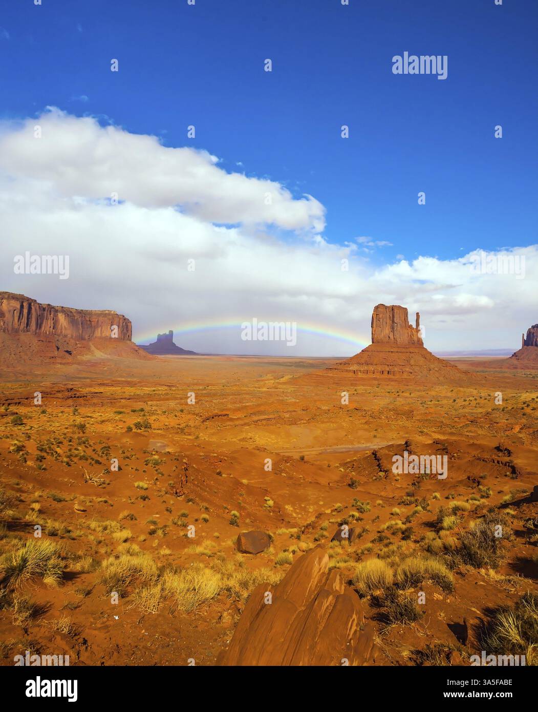 Beautiful rainbow across dry hi-res stock photography and images - Alamy